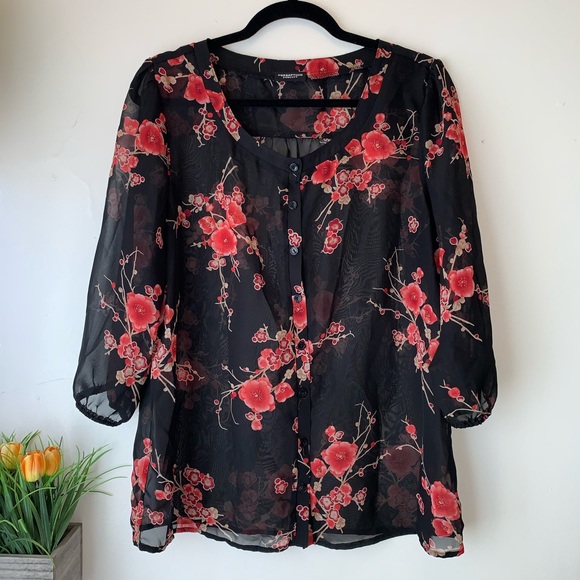 PerSeption Concept | Tops | Perseption Concept Sheet Floral Blouse 34 ...